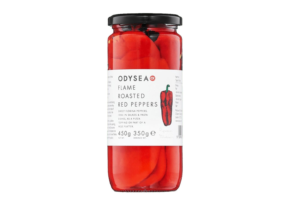 Odysea Flame Roasted Red Peppers (drained 350g) – Wellington Fresh