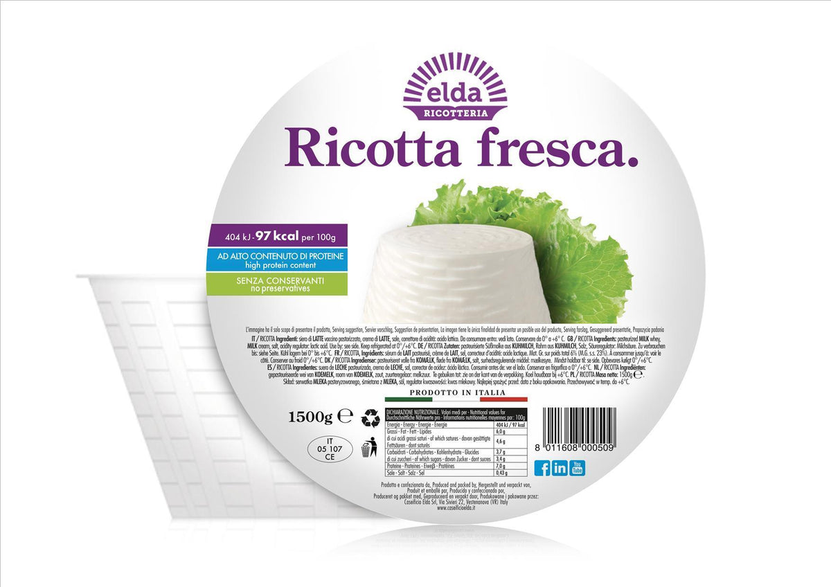 Cheese Ricotta (Catering Pack, 1.5Kg) (Cut-off 8pm) – Wellington Fresh